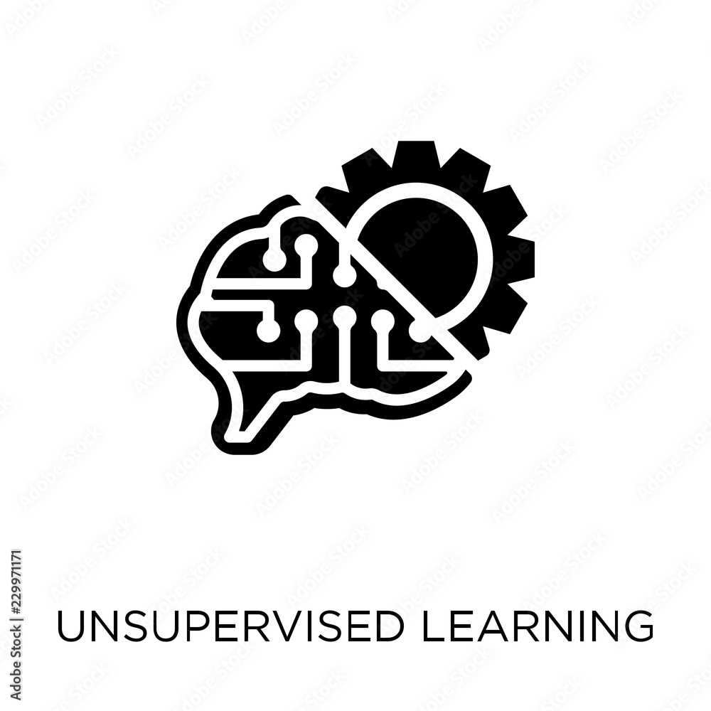 Unsupervised learning icon. Unsupervised learning symbol design from ...