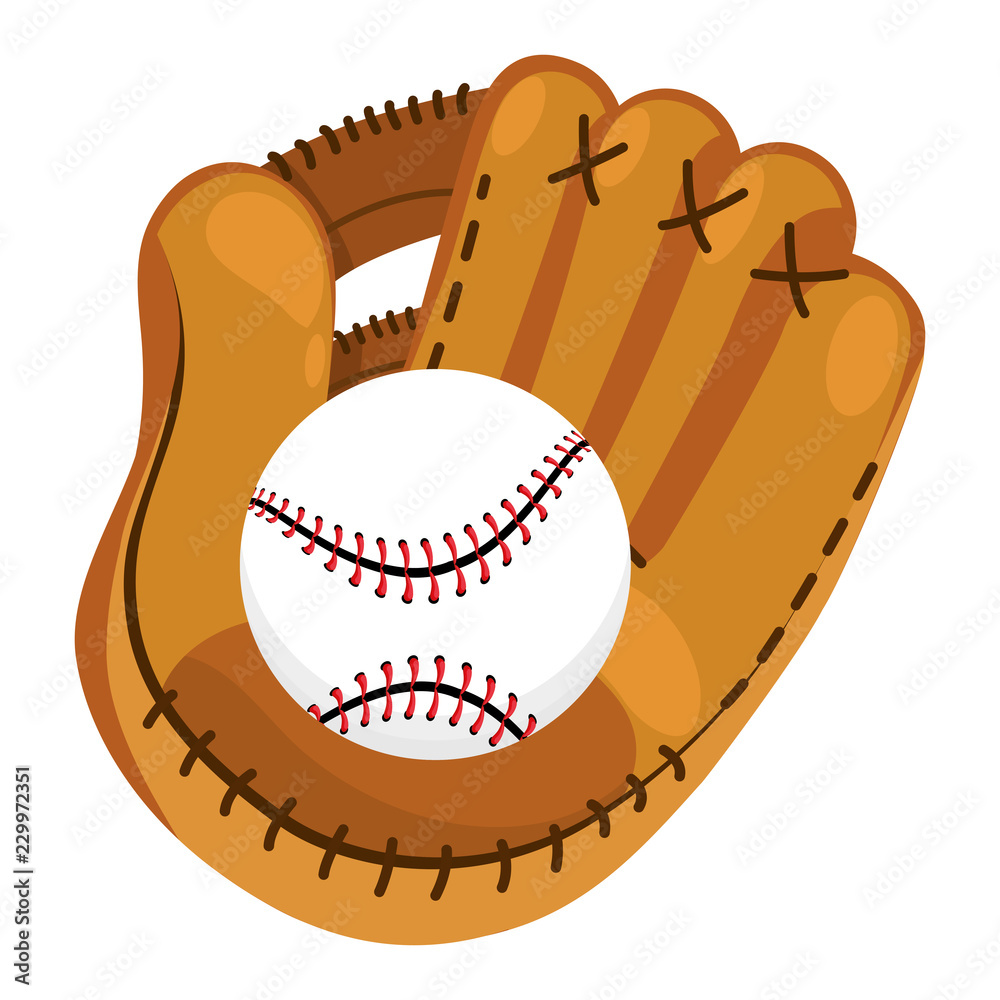 baseball equipment cartoon Stock Vector | Adobe Stock