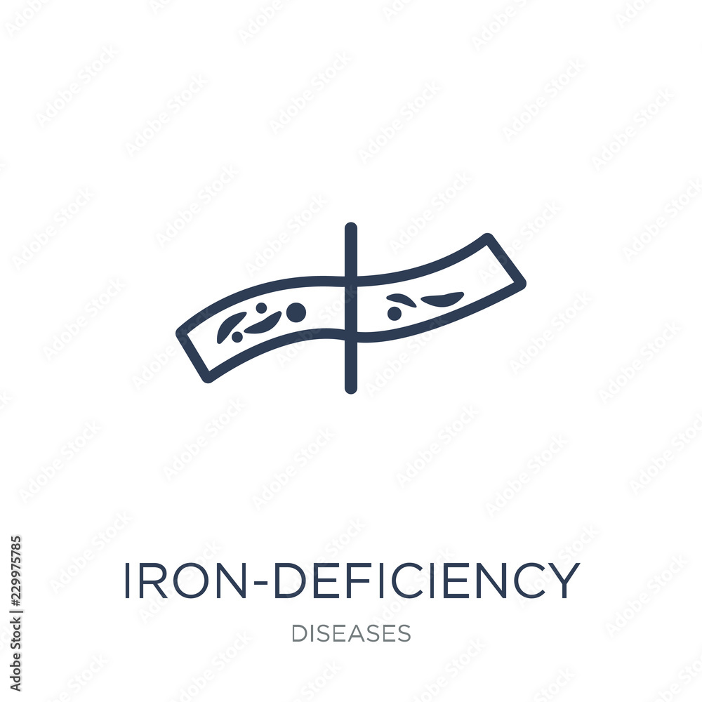Iron-deficiency anemia icon. Trendy flat vector Iron-deficiency anemia ...