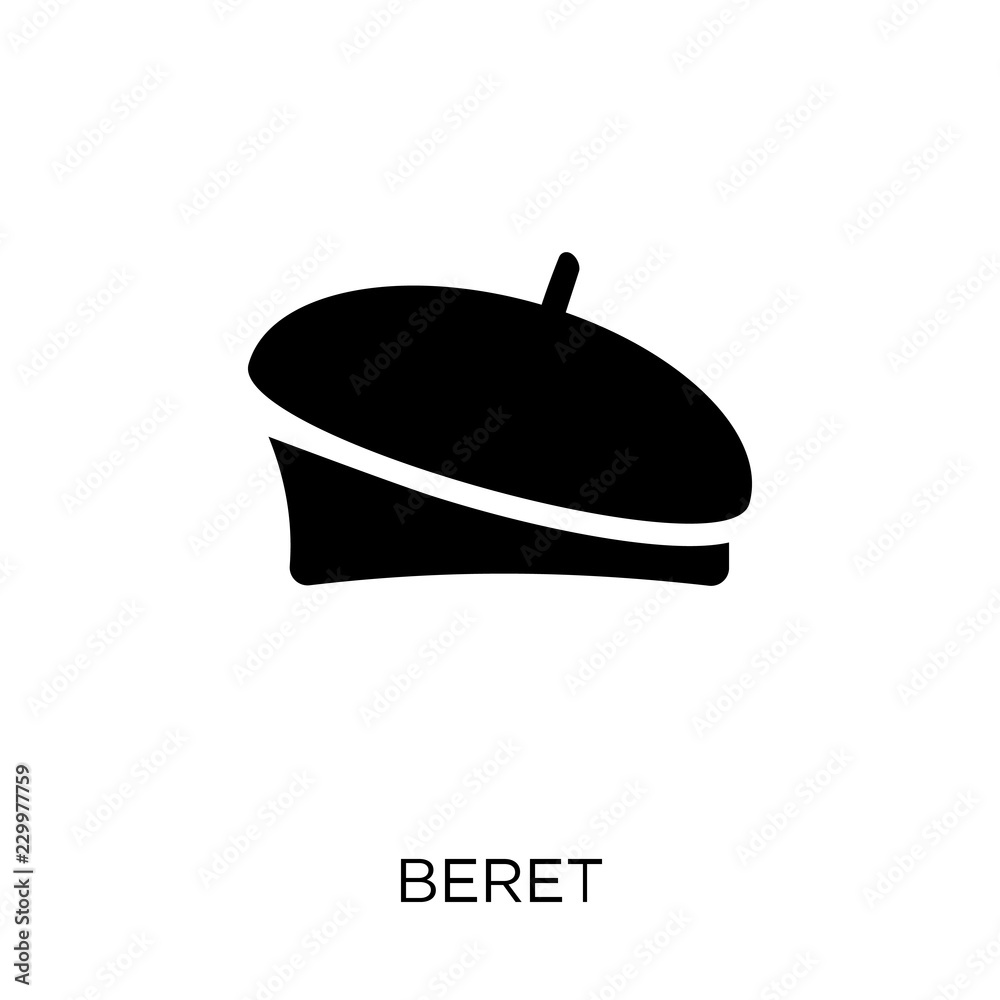 Beret icon. Beret symbol design from Clothes collection. Stock Vector ...