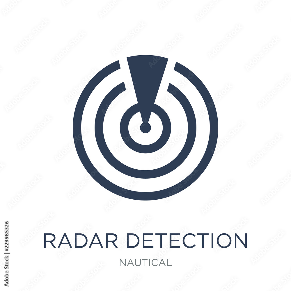 Radar detection icon. Trendy flat vector Radar detection icon on white ...