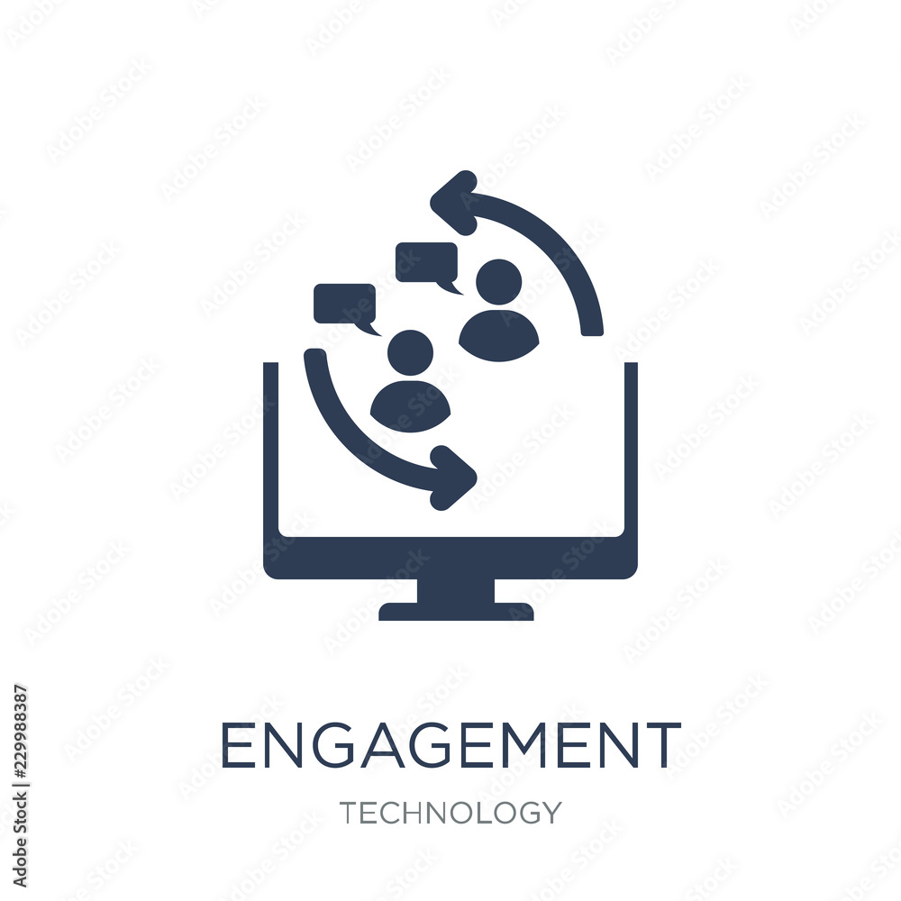 Engagement icon. Trendy flat vector Engagement icon on white background ...