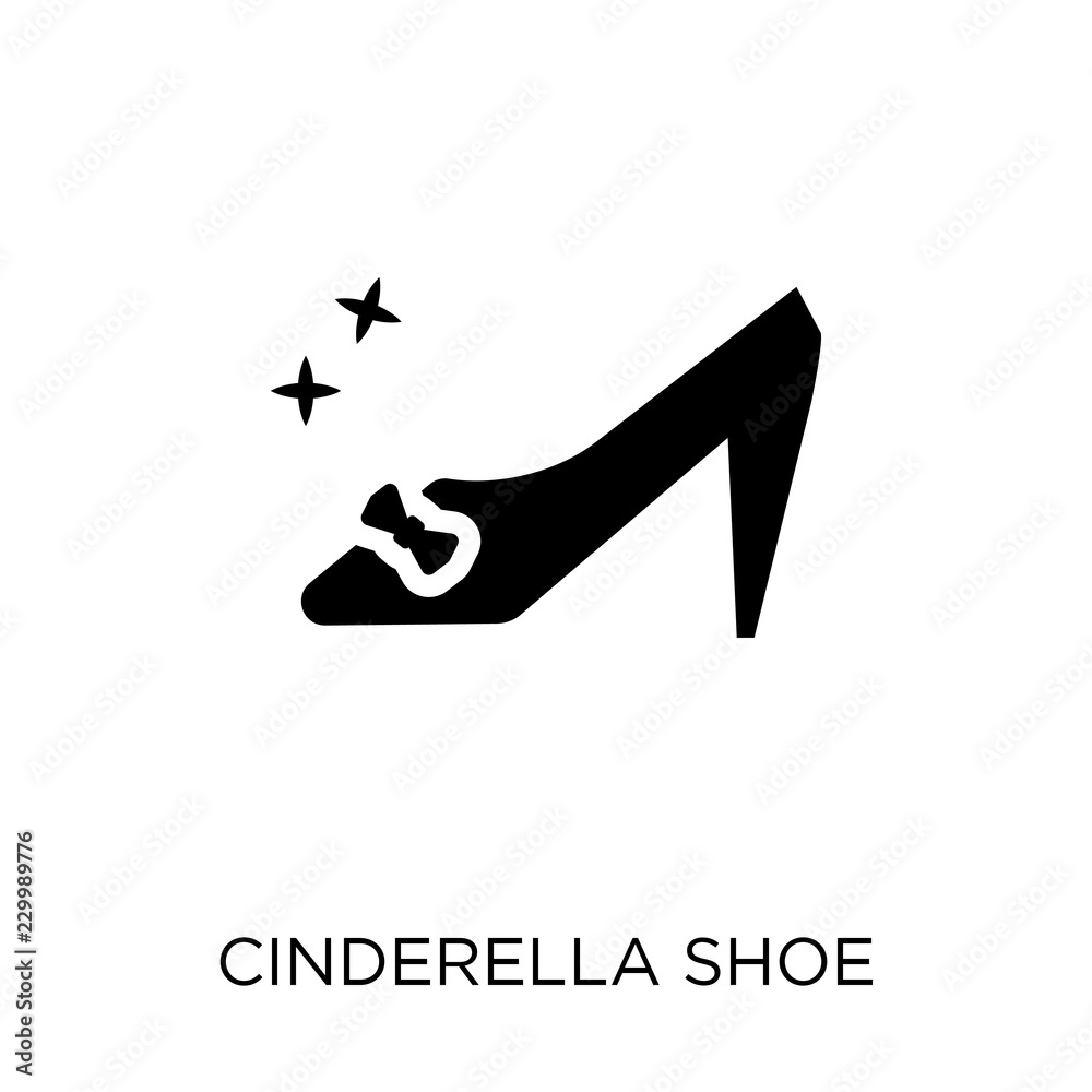 Cinderella shoe icon. Cinderella shoe symbol design from Fairy tale ...