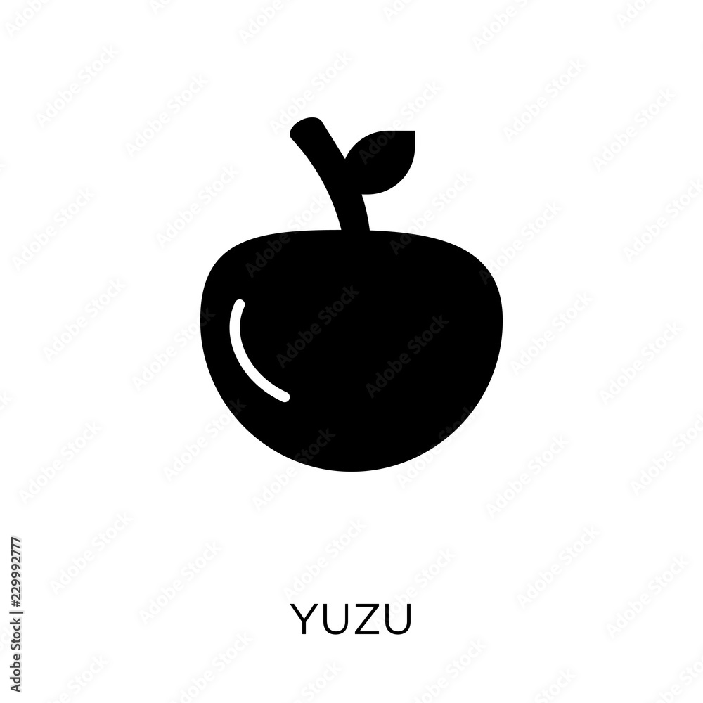 Vector de Stock Yuzu icon. Yuzu symbol design from Fruitandvegetables ...