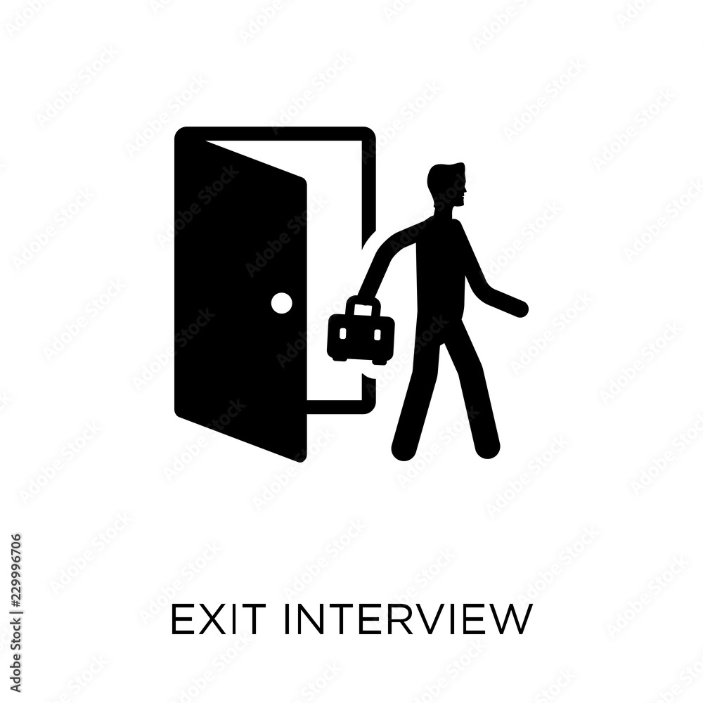 Exit interview icon. Exit interview symbol design from Time managemnet ...