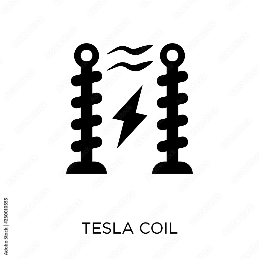 Tesla coil icon. Tesla coil symbol design from Science collection ...
