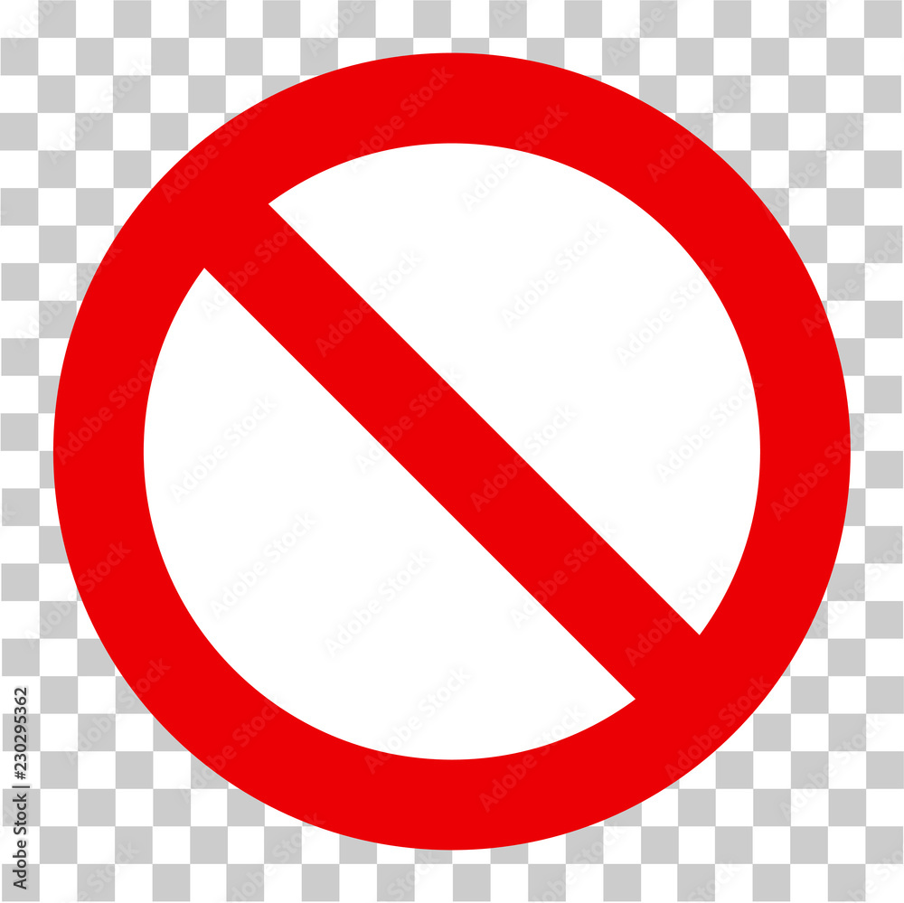 Verbotsschild Transparent Stock Vector | Adobe Stock