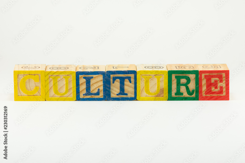 CULTURE in Alphabet Block Letters Stock Photo | Adobe Stock
