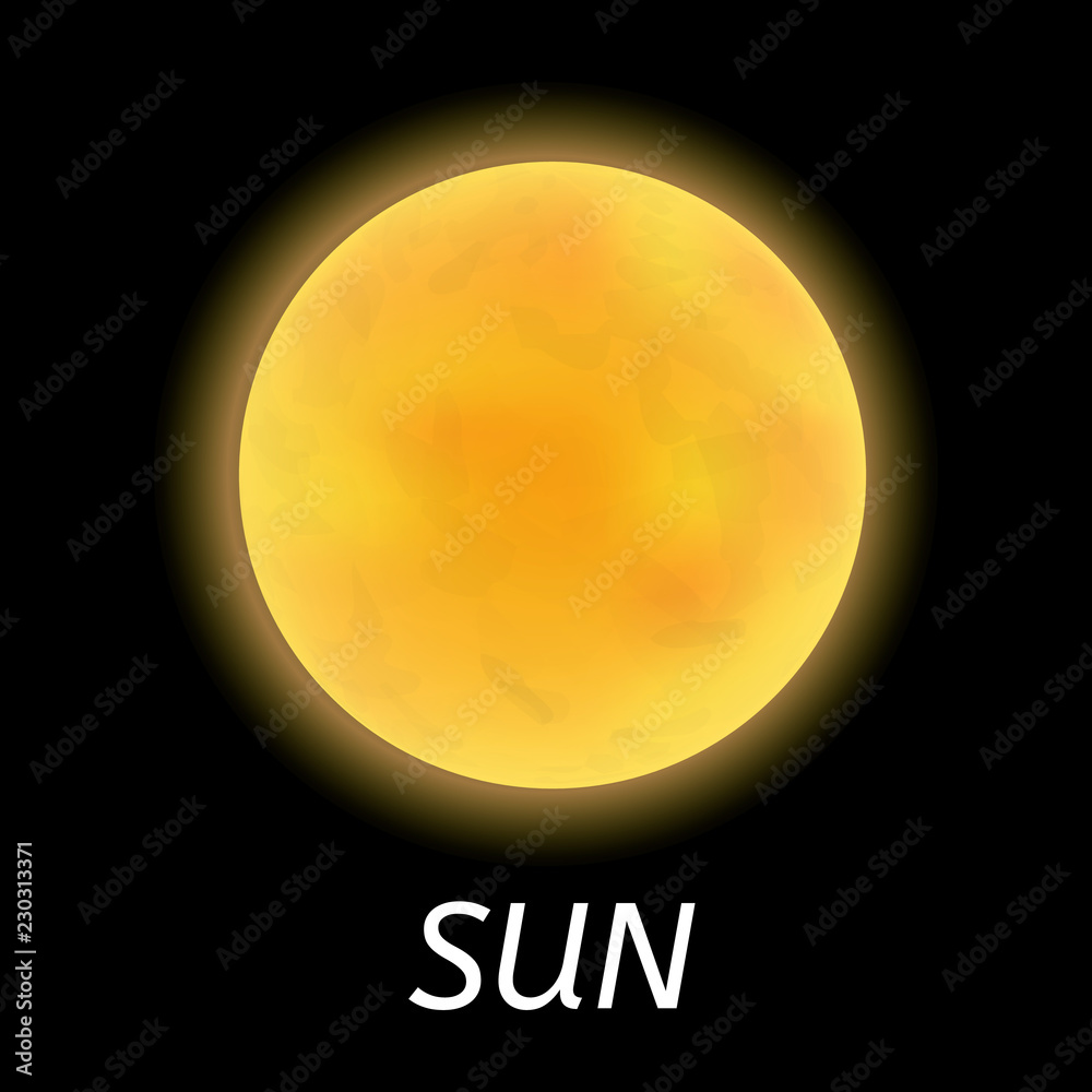 Space sun icon. Realistic illustration of space sun vector icon for web ...