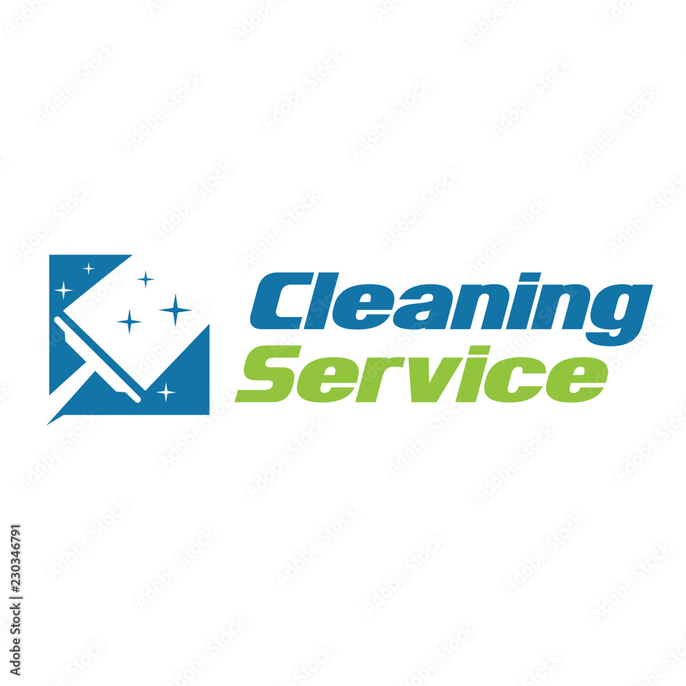 Cleaning Service Logo Vector Inspiration Stock Vector | Adobe Stock