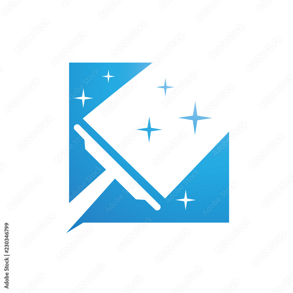 Cleaning Service Logo Vector Inspiration Stock Vector | Adobe Stock