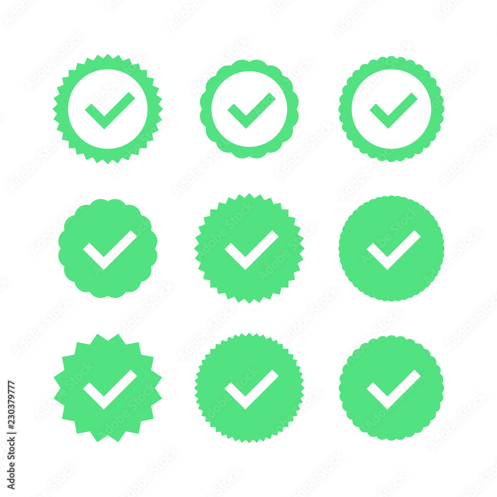Approved icon. Profile Verification. Accept badge. Quality icon. Check ...