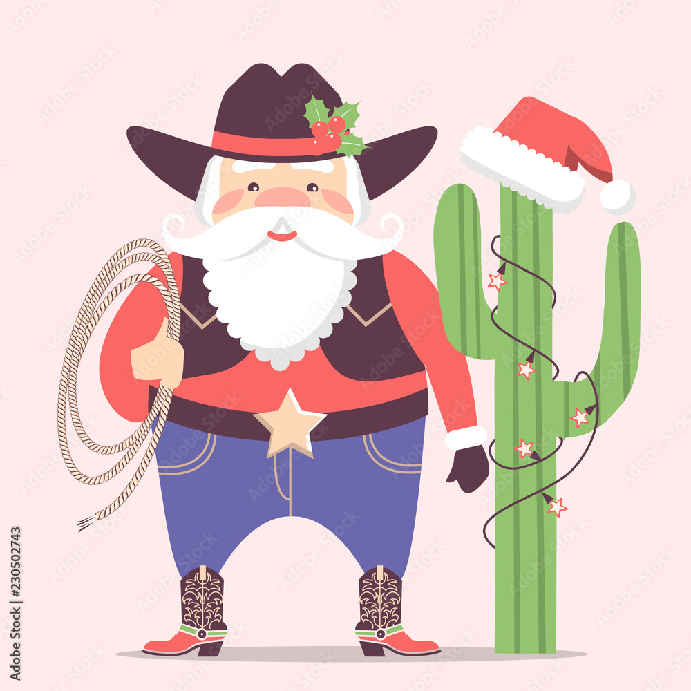 Cowboy Santa Clip Art