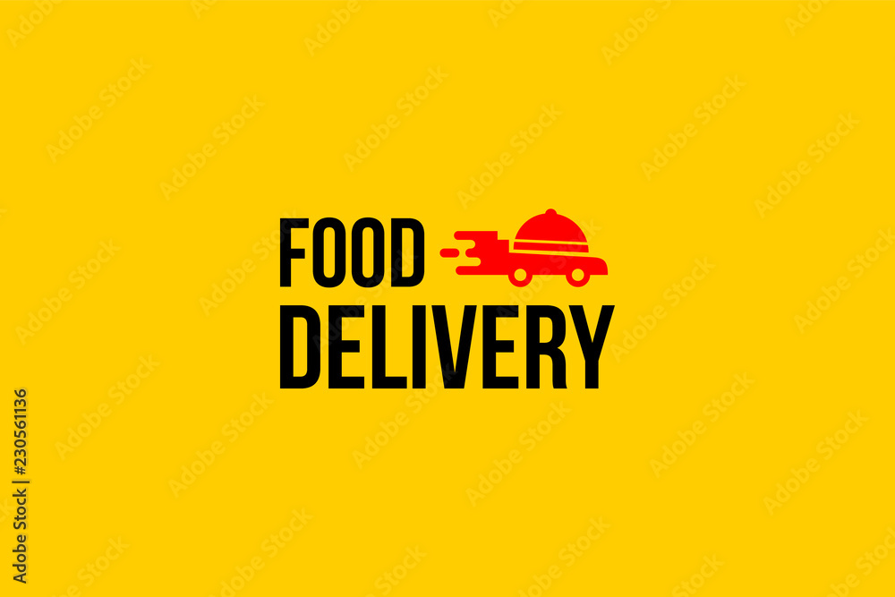 Food delivery logo template with type of pictorial logo inspiration ...