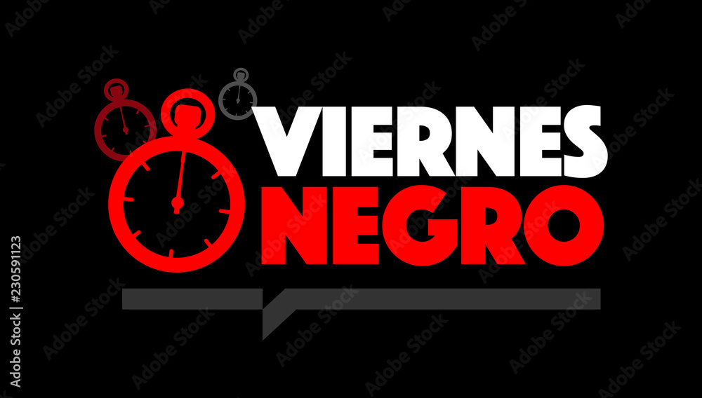 Viernes negro (Black friday en español) Stock Vector | Adobe Stock