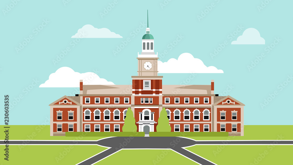 College Building Vector