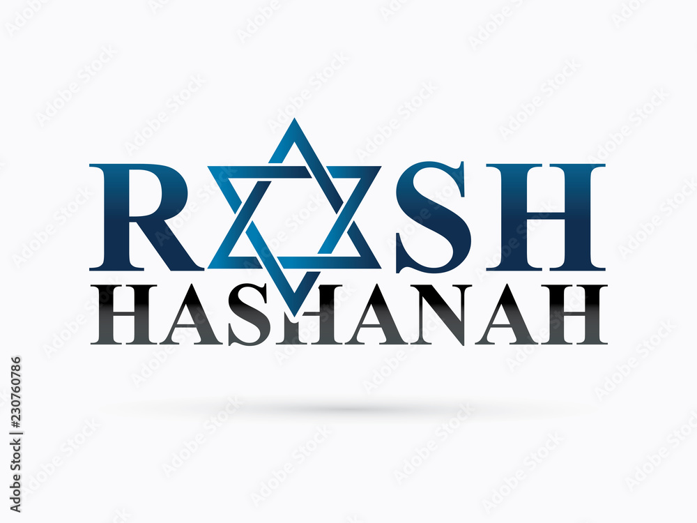 Rosh Hashanah text design, Rosh Hashanah is a Hebrew word meaning the ...