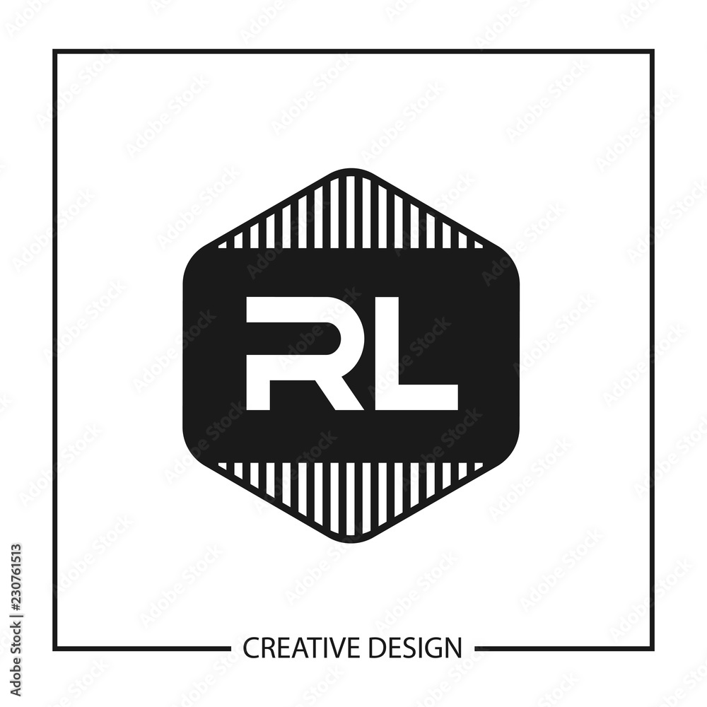 Initial Letter RL Logo Template Design Stock Vector | Adobe Stock