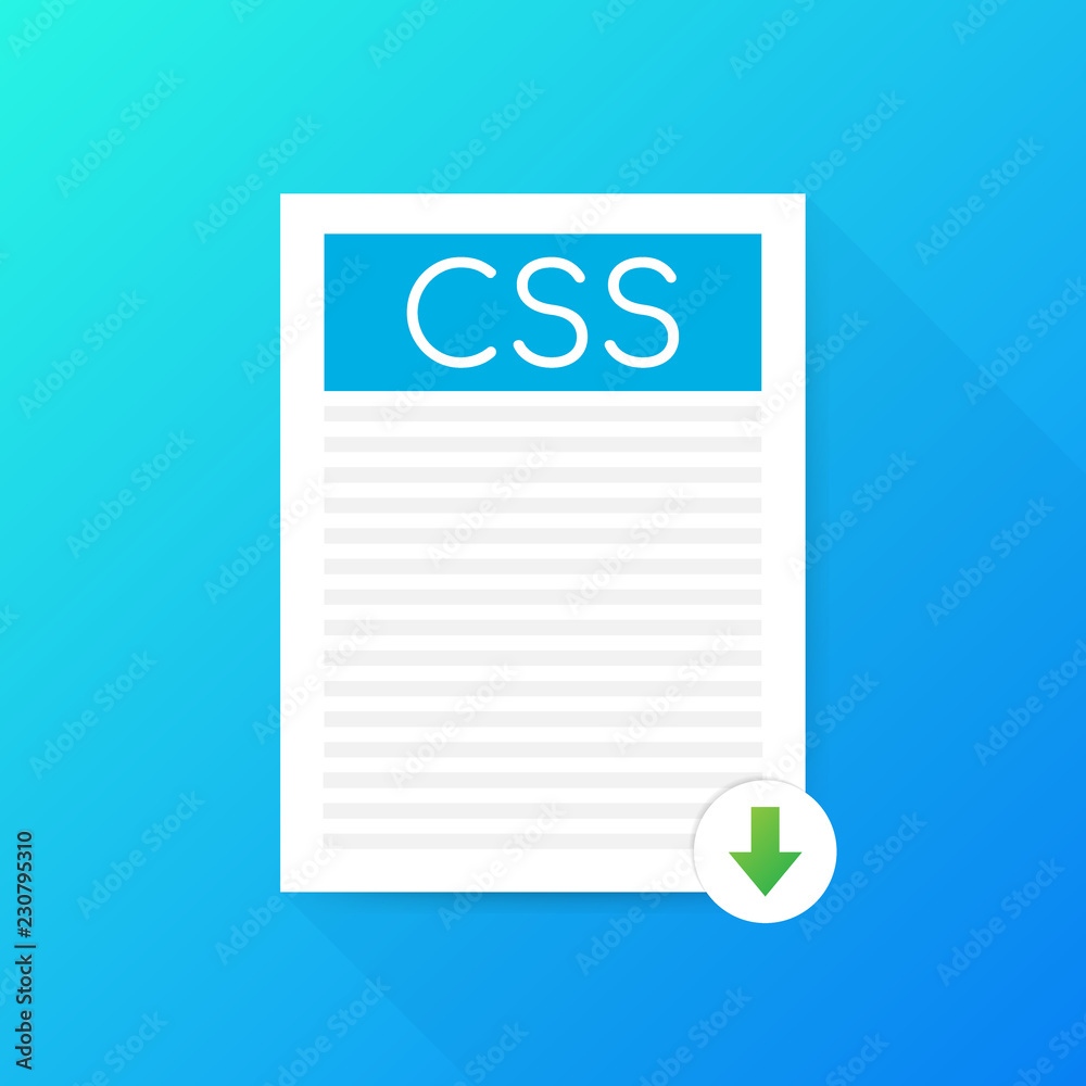 Download CSS button. Downloading document concept. File with CSS label ... Download CSS button. Downloading document concept. File with CSS label ...