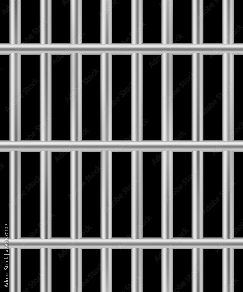 Seamless jail bars pattern. Iron prison cell vector. Stock Vector ...