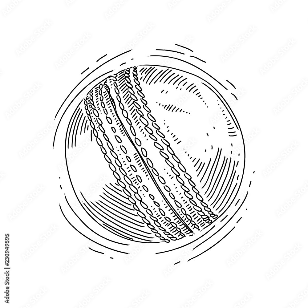 Cricket Ball Drawing