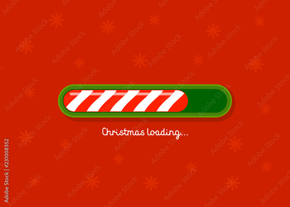 Christmas Loading. Red and green christmas candy cane style web ...