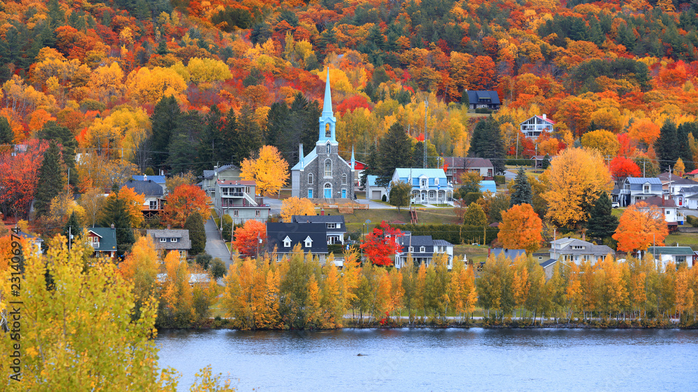 GRANDES PILES, QUEBEC, CANADA - October 13 , 2018 -Grandes-Piles was ...