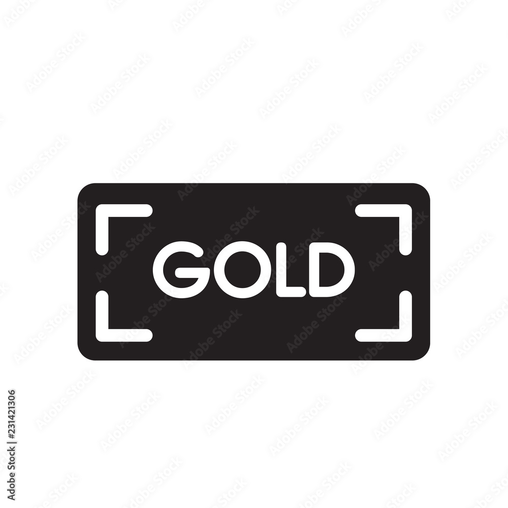 Gold ingot icon. Trendy Gold ingot logo concept on white background ...