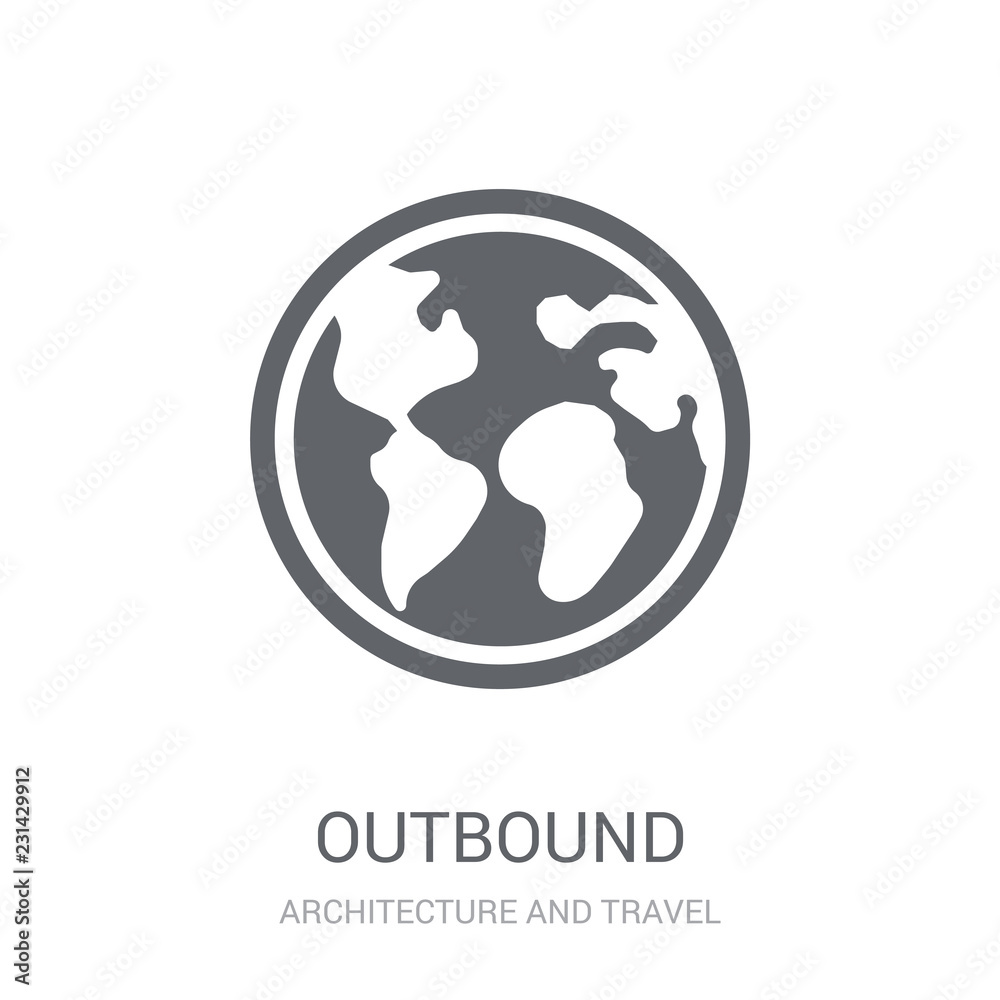 Outbound icon. Trendy Outbound logo concept on white background from ...