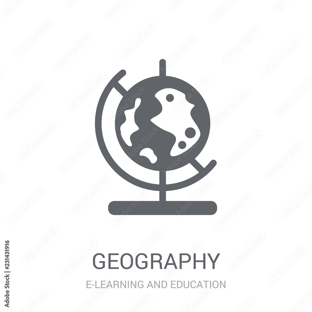 Geography icon. Trendy Geography logo concept on white background from ...