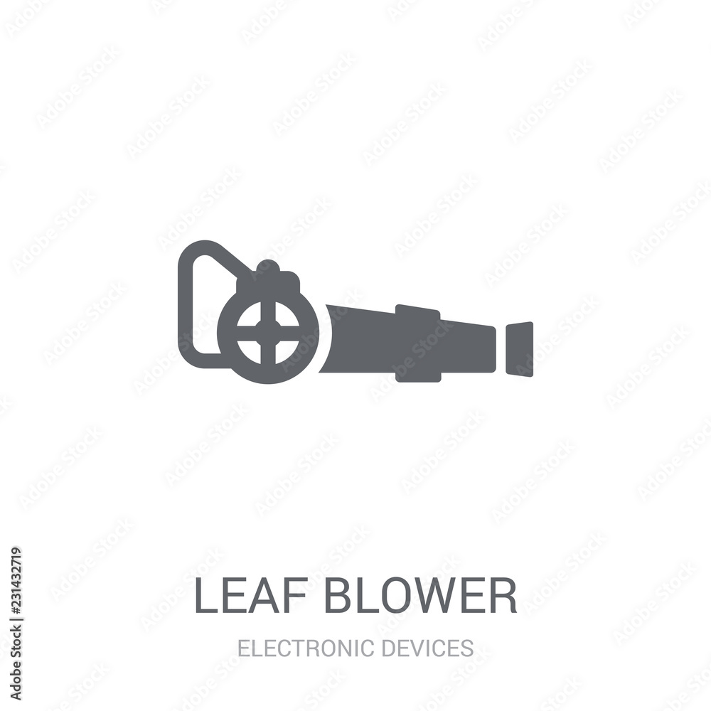 leaf blower icon. Trendy leaf blower logo concept on white background ...