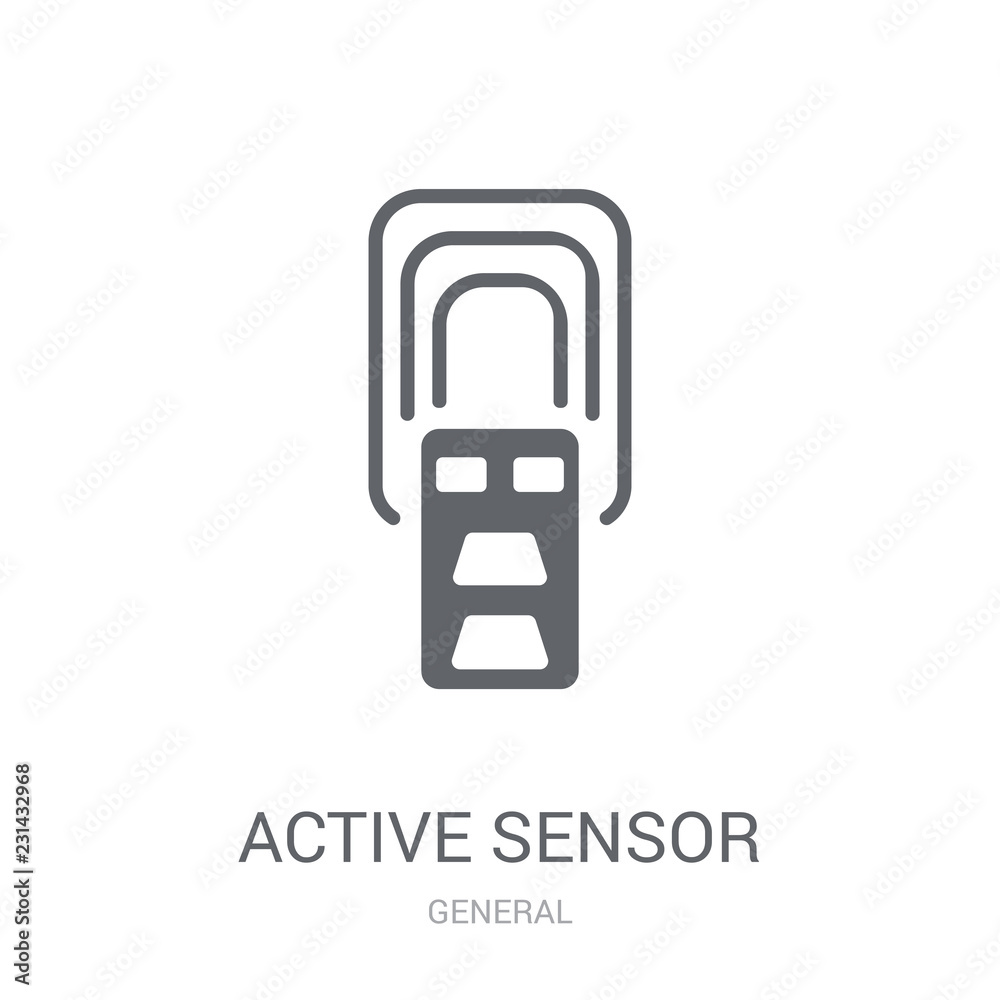 active sensor icon. Trendy active sensor logo concept on white ...