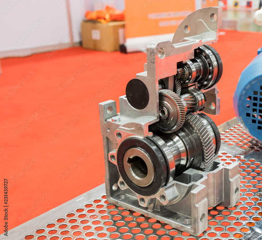 cross section of worm gear pump ; Stock Photo | Adobe Stock