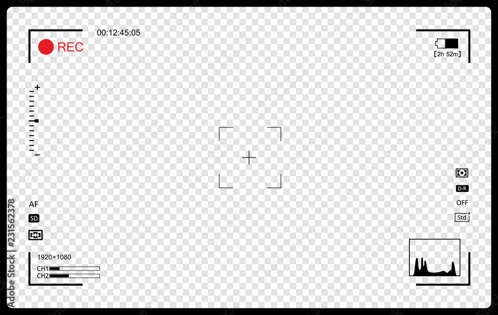 Camera viewfinder. Camera display Stock Vector | Adobe Stock
