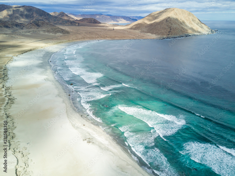 Foto de Stock An aerial view of Pan de Azucar National Park, Atacama ...