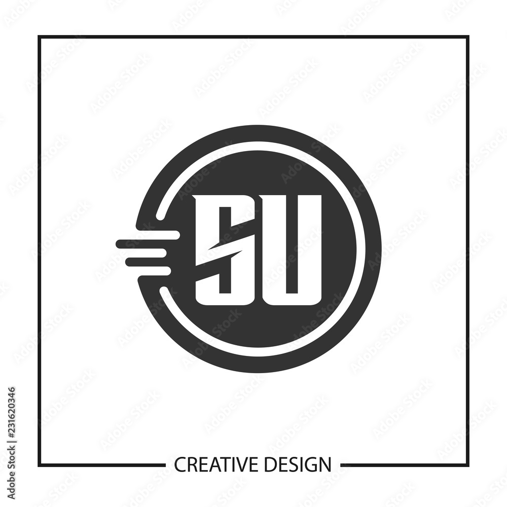 Initial Letter SU Logo Template Design Vector Illustration Stock Vector ...