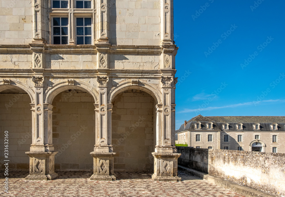 Architectural details of the balefully decorated renaissance palace in ...