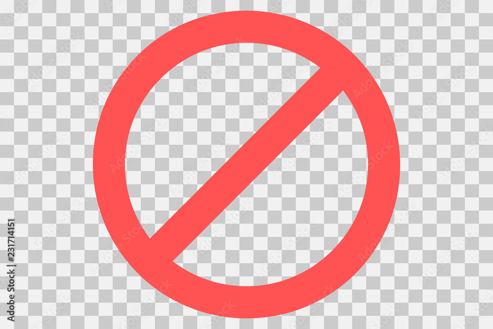 No parking sign.Do not enter sign.Restriction icon. No sign. Censor ...