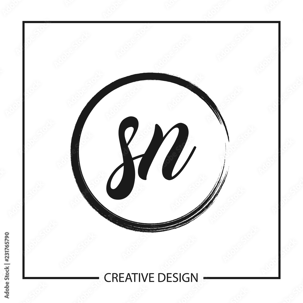 Initial Letter SN Logo Template Design Vector Illustration Stock Vector ...