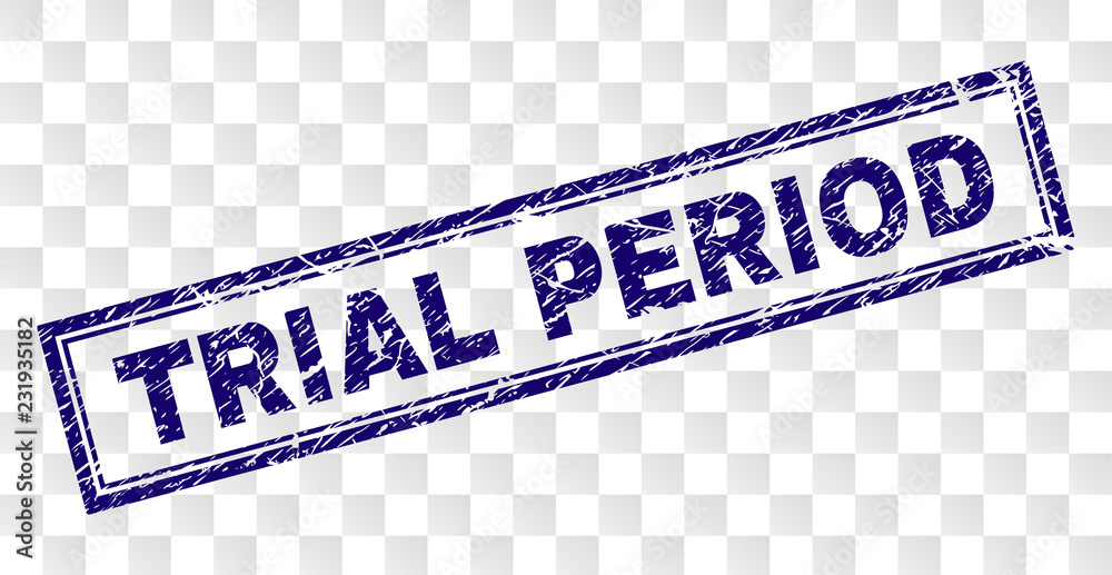 Image vectorielle Stock TRIAL PERIOD stamp seal print with rubber print ...