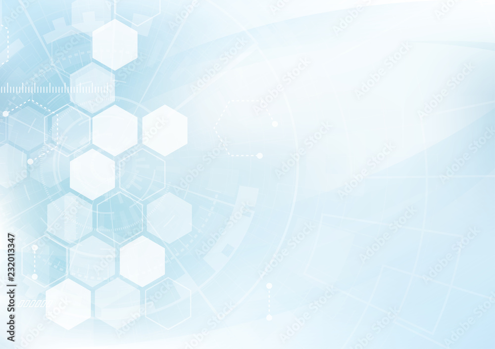 Vector Abstract background hexagons design. science futuristic energy technology. Hi-tech ...