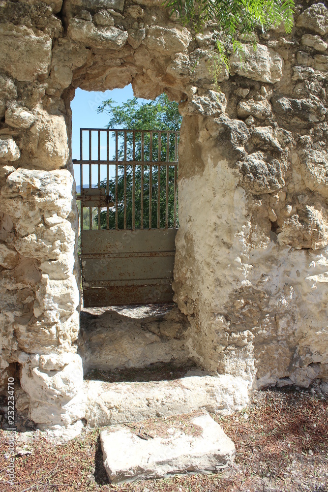 monastery garden, Beit Jimal, Beit Shemesh, Israel, old stone ...