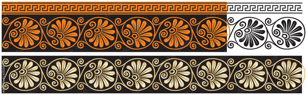 Image vectorielle Stock Ancient Greece classic ornament 2, acanthus ...