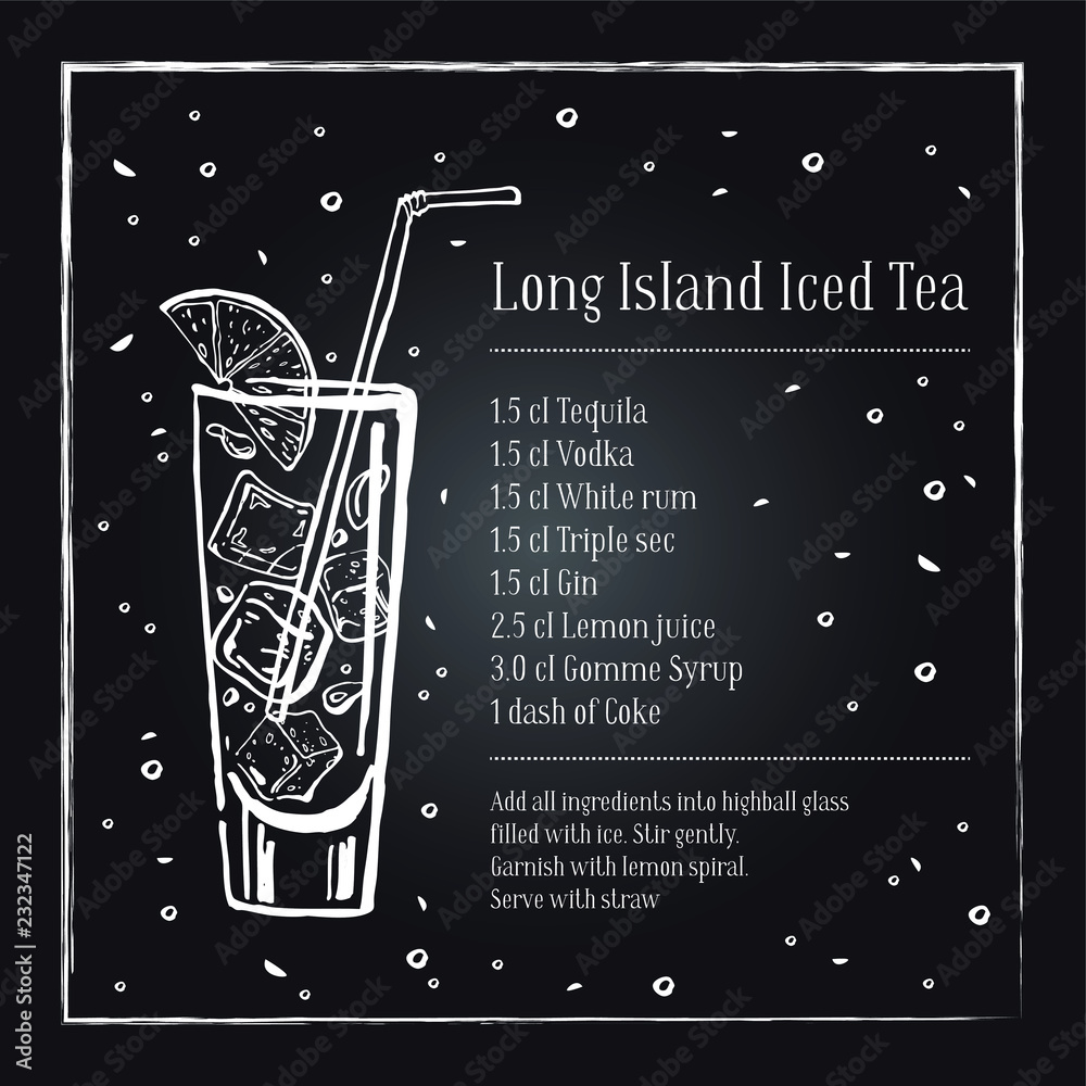 Long island ice tea cocktail recipe description with ingredients ...