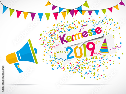mégaphone : kermesse 2019 Stock Vector | Adobe Stock