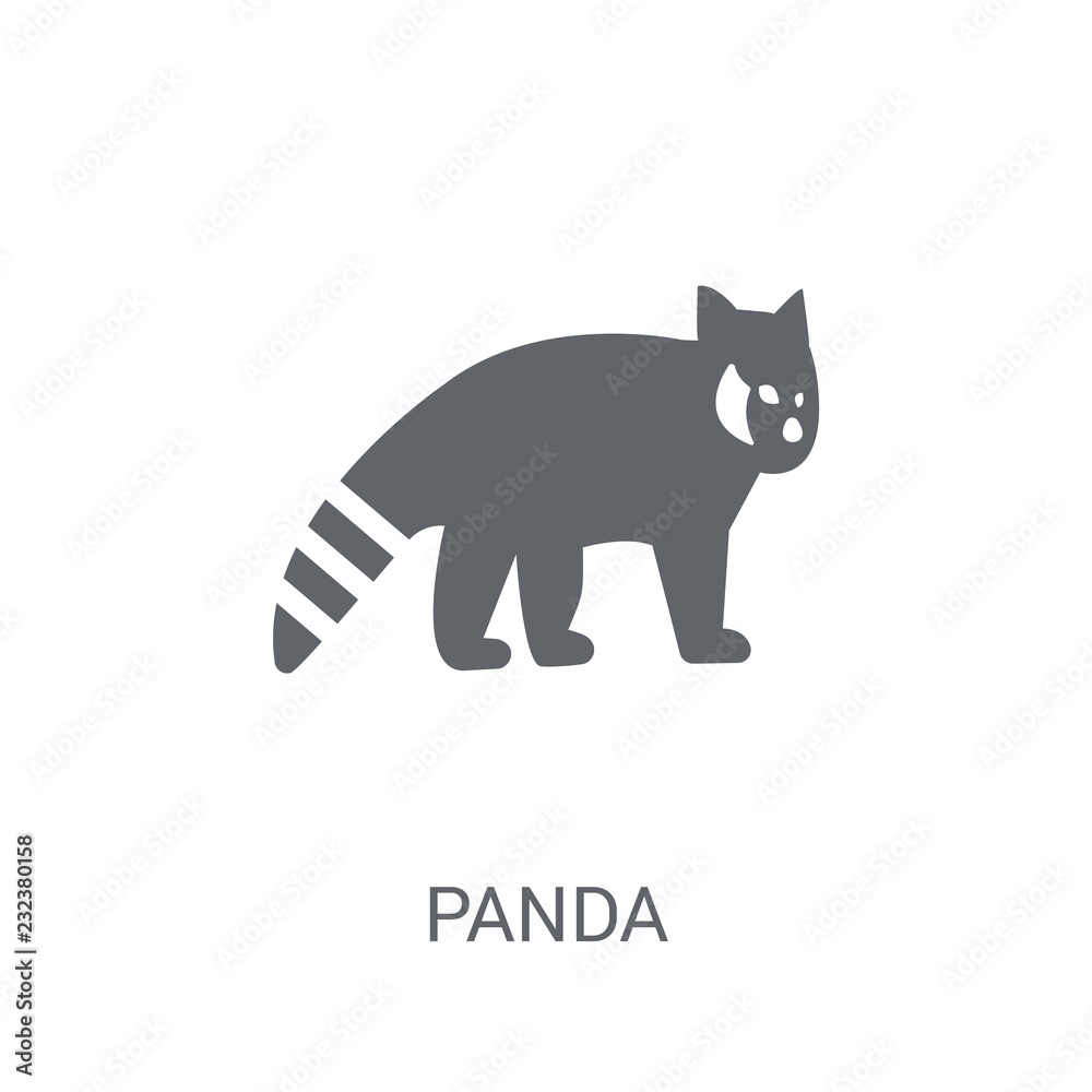Red panda icon. Trendy Red panda logo concept on white background from ...