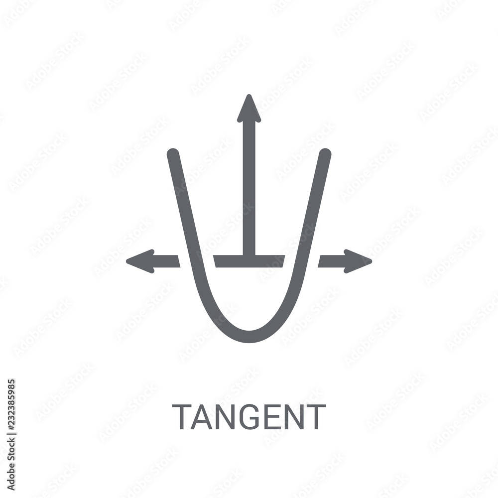 Tangent icon. Trendy Tangent logo concept on white background from ...