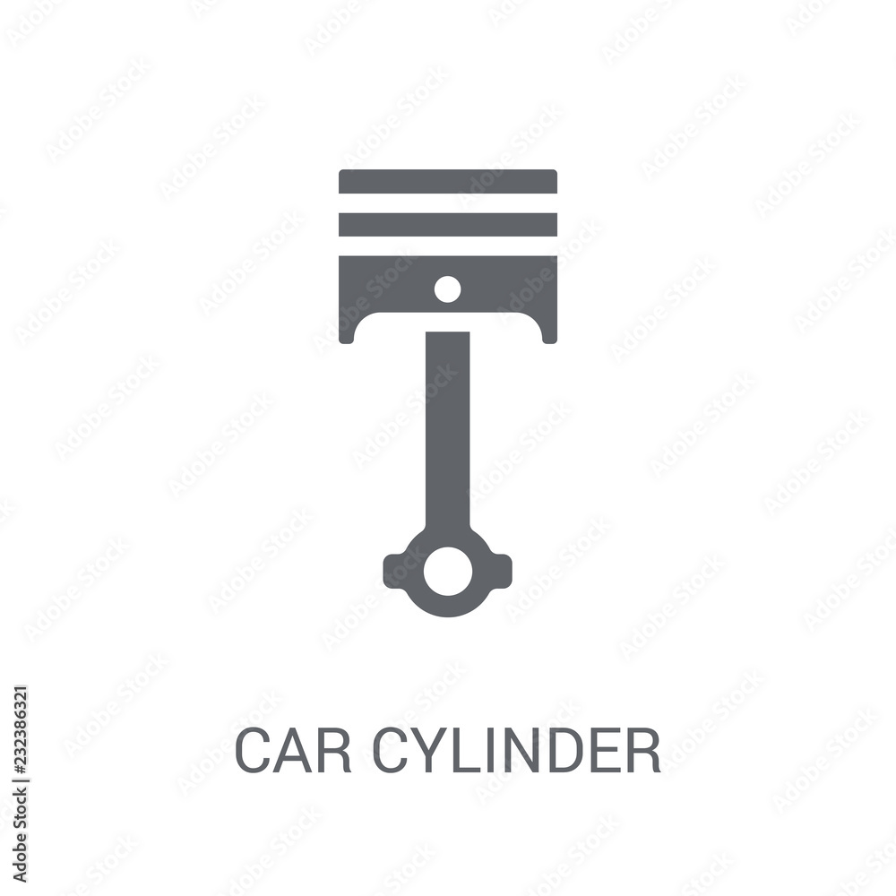 car cylinder icon. Trendy car cylinder logo concept on white background ...