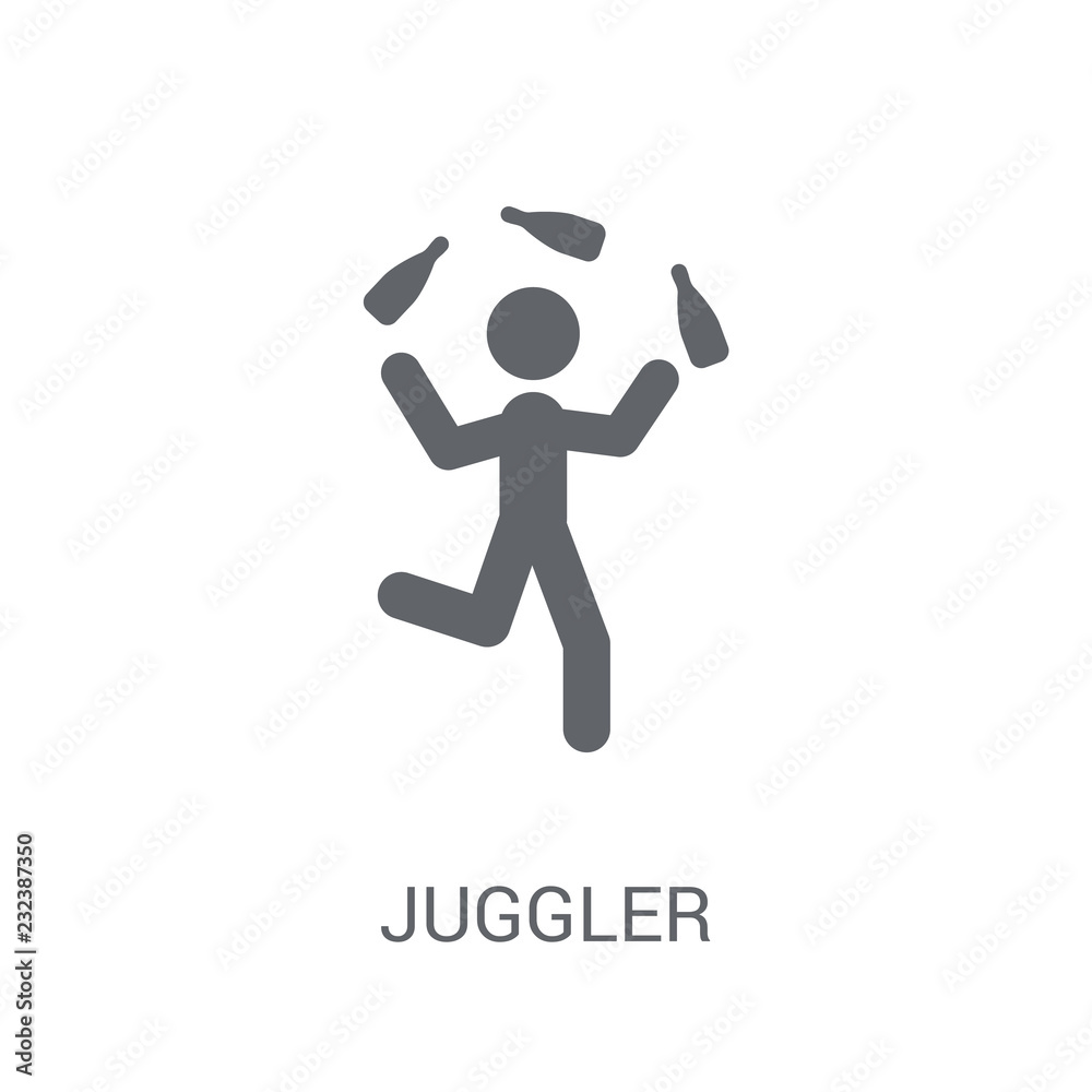 Juggler icon. Trendy Juggler logo concept on white background from ...