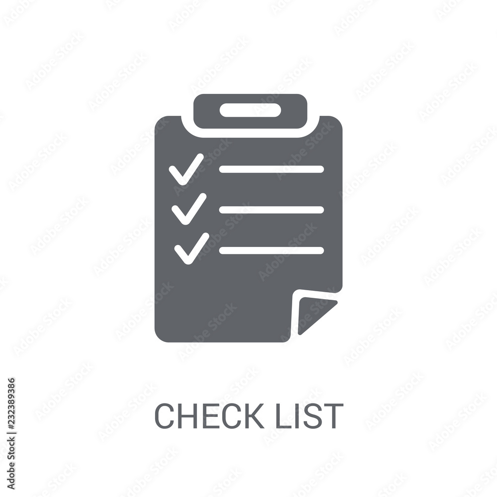 Vector de Stock Check List icon. Trendy Check List logo concept on ...